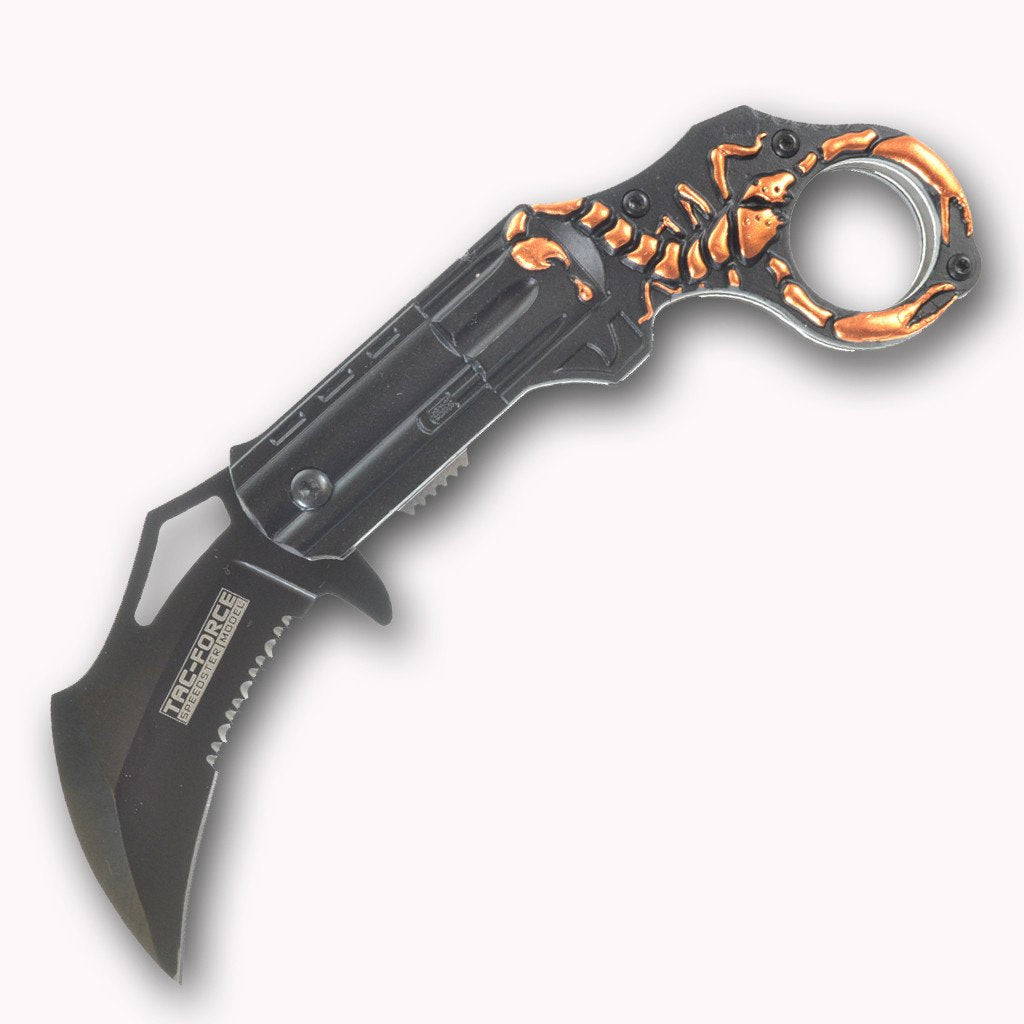 TAC-FORCE SPEEDSTER SPRING ASSISTED Scorpion Karambit Combat Knife ...